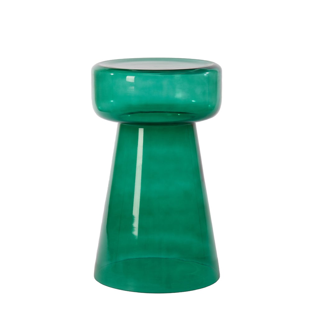 Light & Living Dakwa Tall Side Table in Green Glass