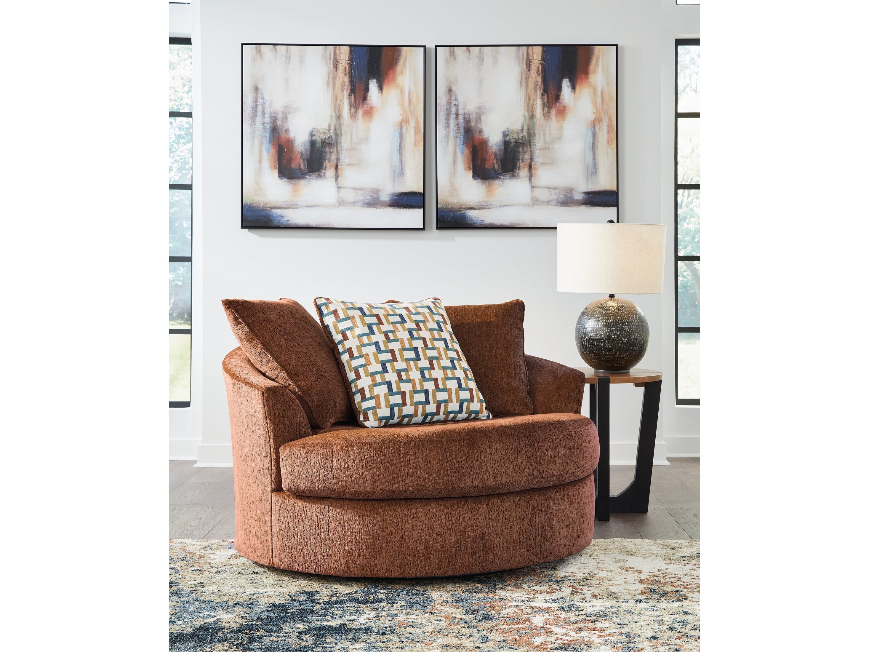 Laylabrook Spice Oversized Swivel Accent Chair