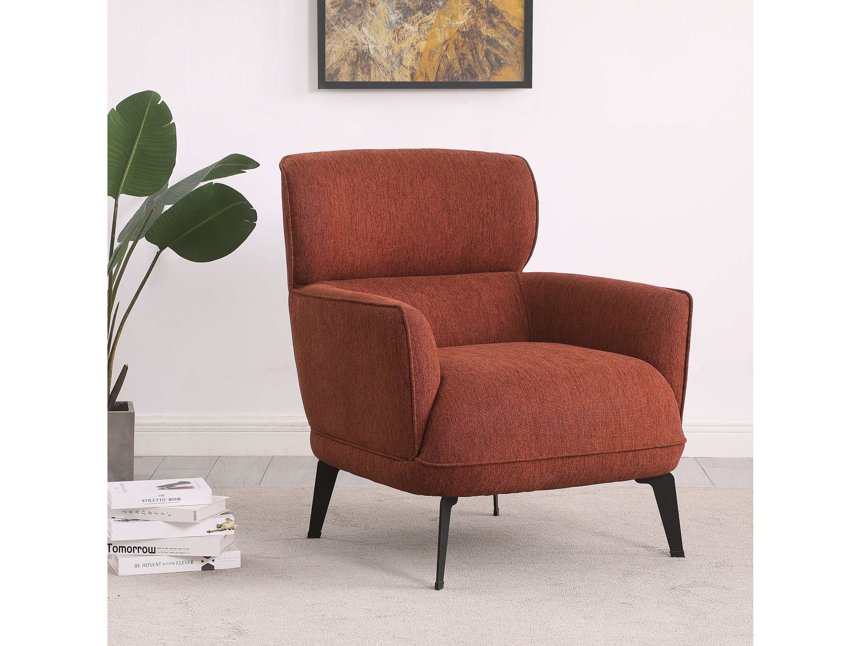 Andrea Orange Accent Chair